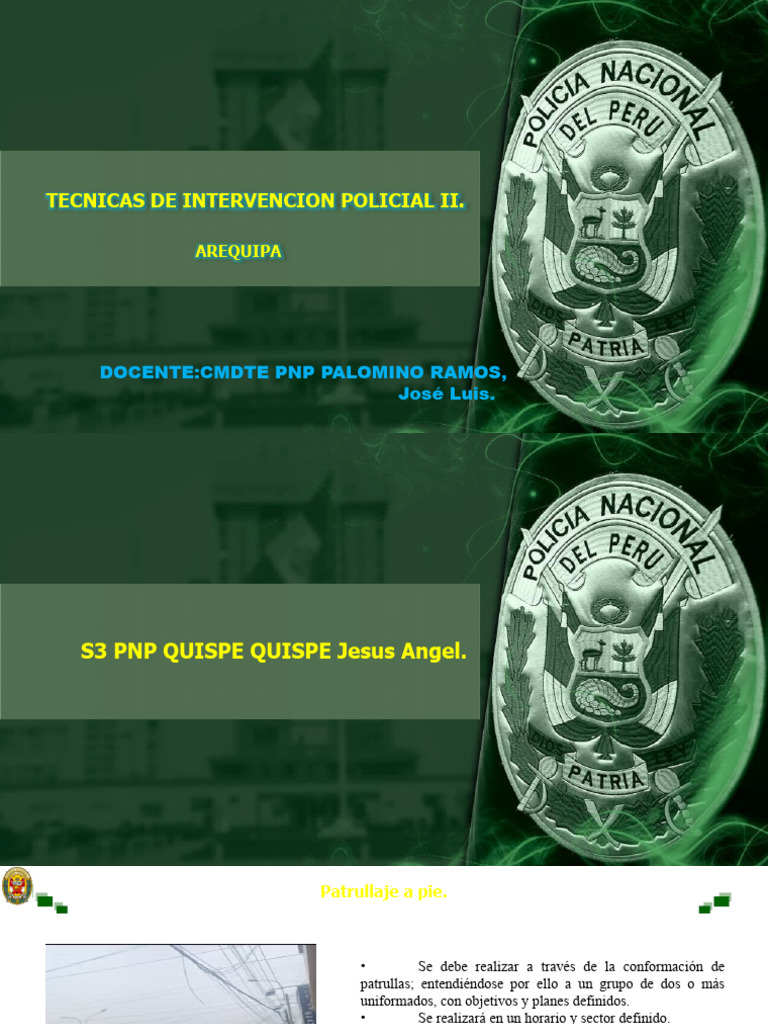 técnicas de patrullaje a pie | PDF | Policía | Seguridad nacional