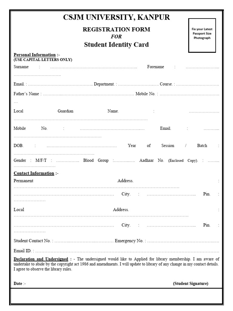 Students Identity-Card Form.docx | PDF | Privacy | Applications Of ...