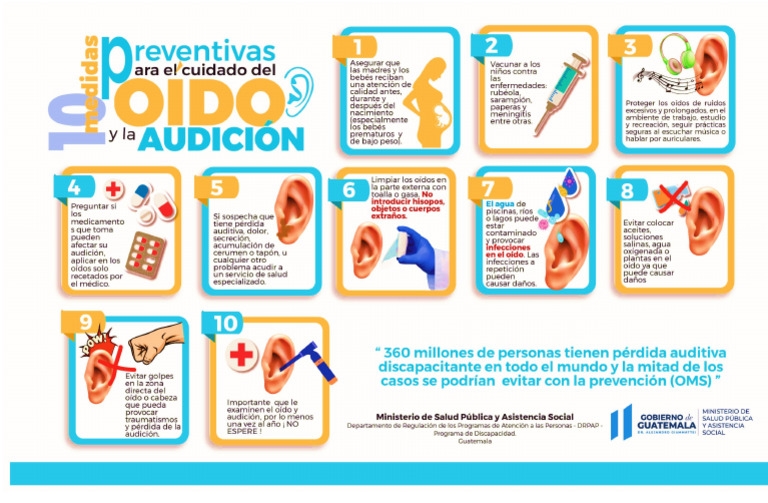 10 Medidas Preventivas para El Cuidado Del Opido y La Audición | PDF