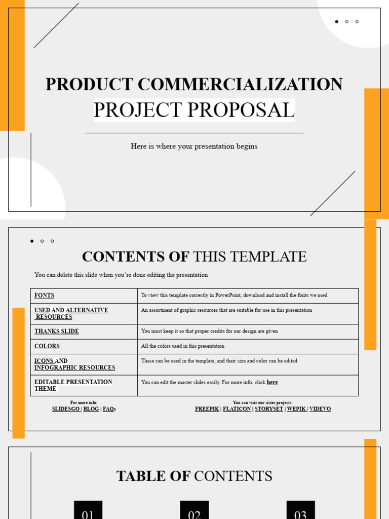 Product Commercialization Project Proposal by Slidesgo | PDF | Expense | Sales