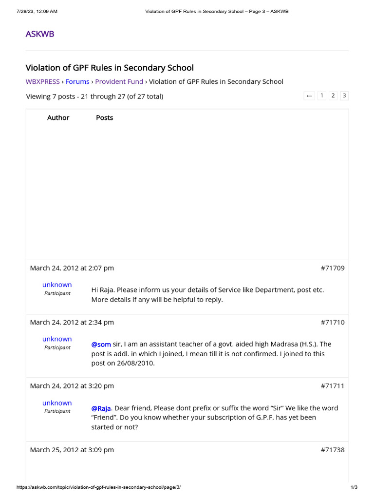 Violation of GPF Rules in Secondary School - Page 3 - ASKWB | PDF