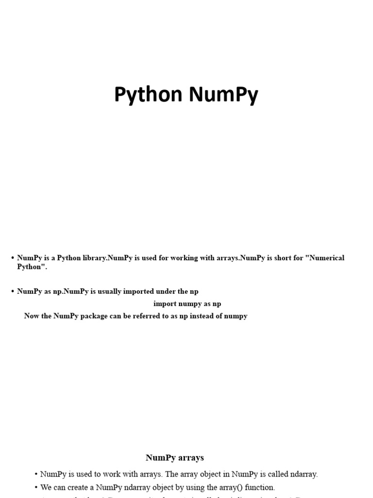 Python Numpy | PDF | Function (Mathematics) | Field (Mathematics)