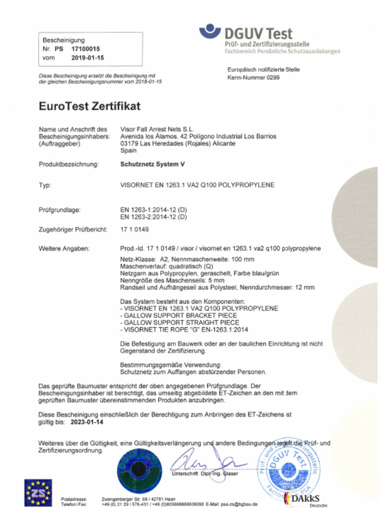 ET PS 17100015 (EuroTest Certificado) | PDF