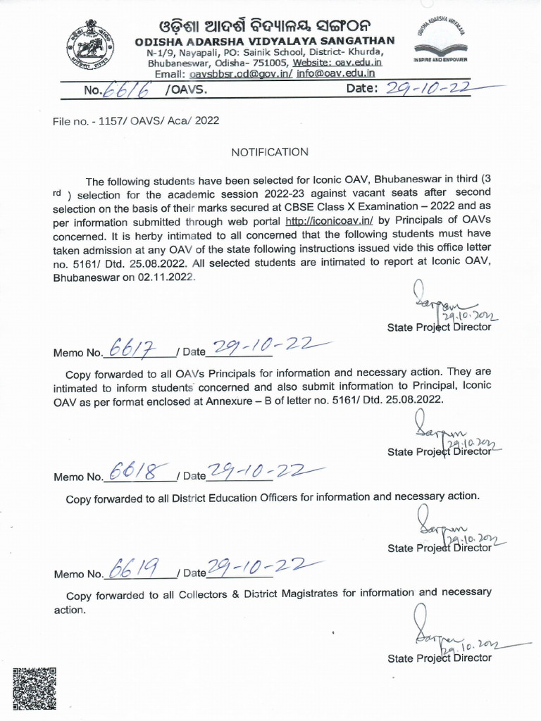 6616 - 3rd Selection List For Iconic OAV | PDF