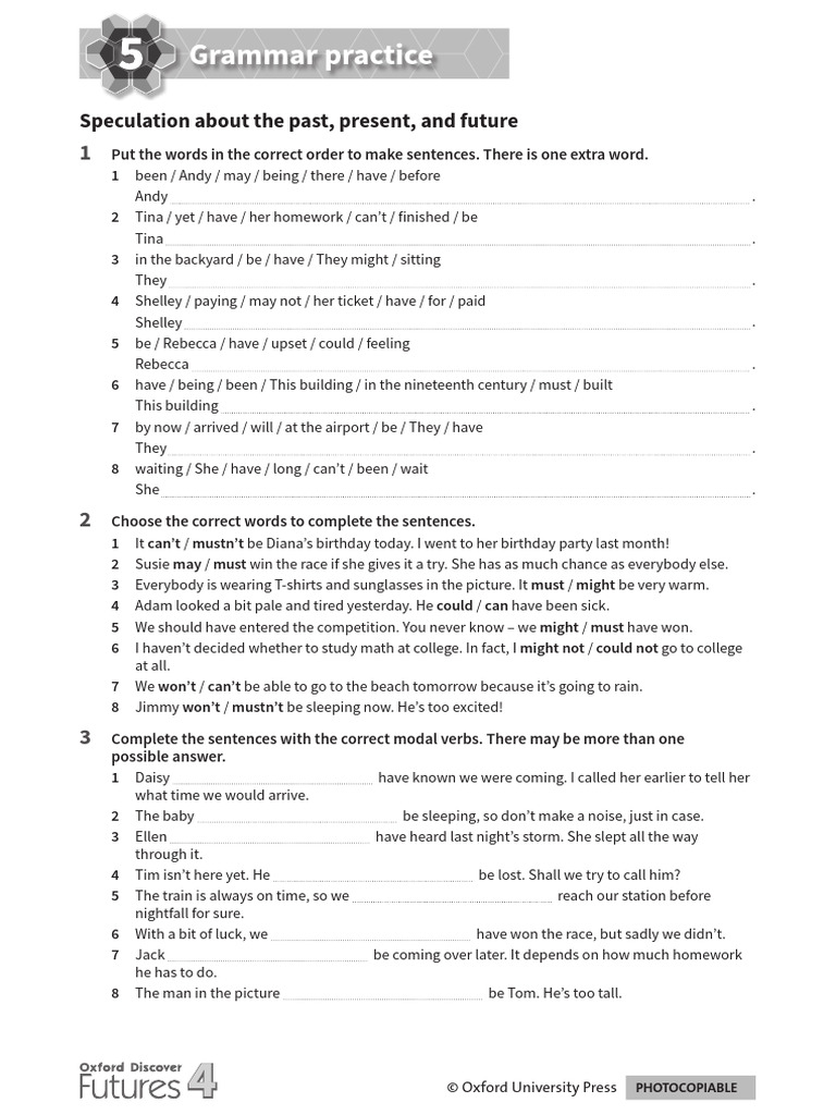 Speculation Grammar Exercises | PDF