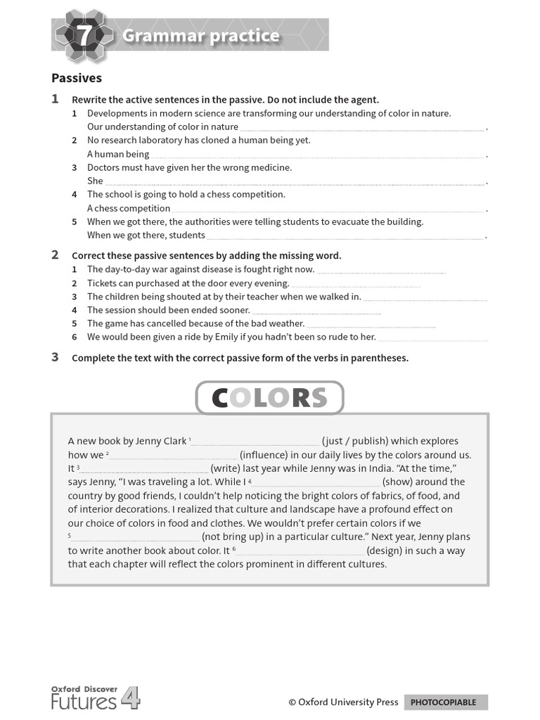 ODF4 Unit 7 Grammar Practice | PDF