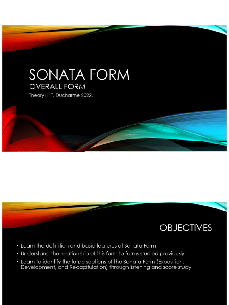 04 Sonata Form - Lecture Slides | PDF | Elements Of Music | Musical ...