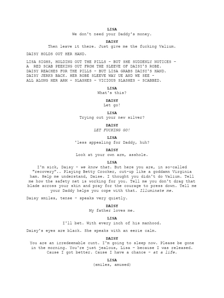 Girl Interrupted Script, Daisy and Lisa | PDF