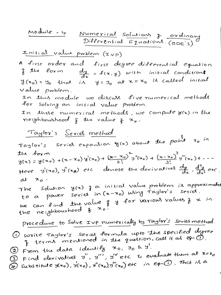 Numerical Solns-1 | PDF