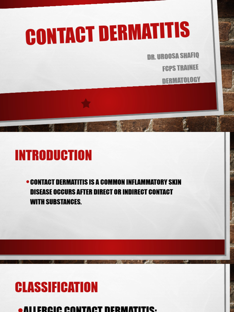 Understanding Contact Dermatitis | PDF | Wellness | Science & Mathematics