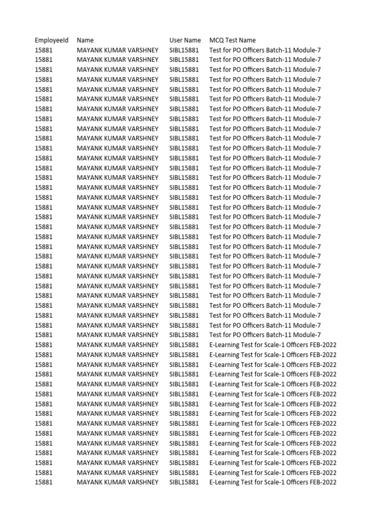 MCQ Test Attempt Details | PDF | Banks | Life Insurance