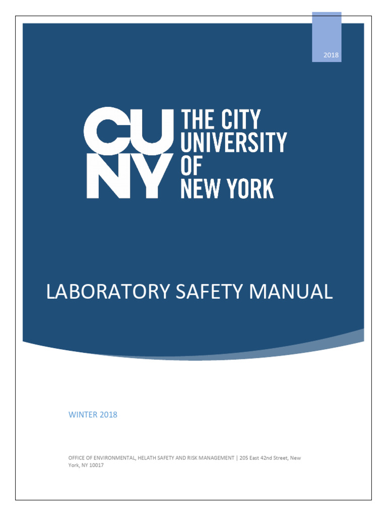CUNY-LAB-SAFETY-MANUAL | PDF | Laboratories | Occupational Safety And ...
