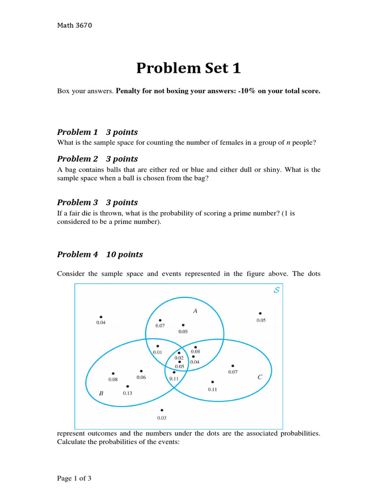 PS1 - Math 3670 | PDF
