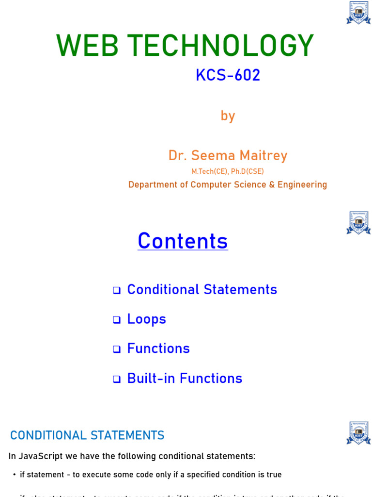 2 Js Stmt Loop Func Unit 3 Pdf Control Flow Java Script 