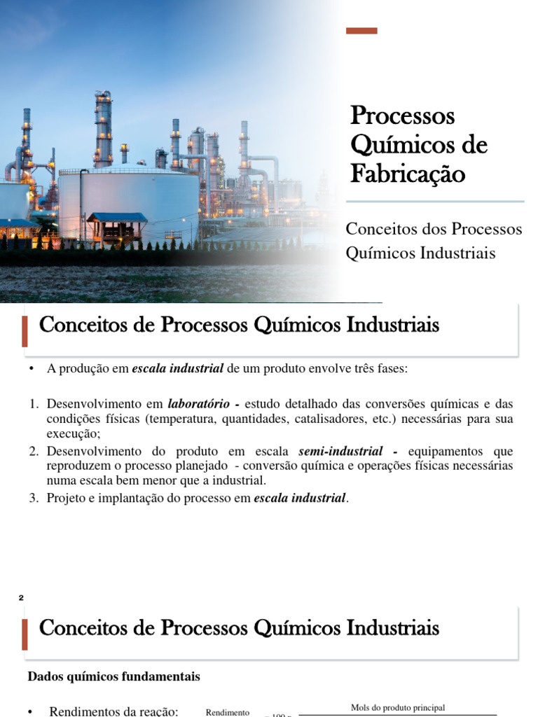 Conceitos Dos Processos Químicos | PDF | Química | Produto (Química)