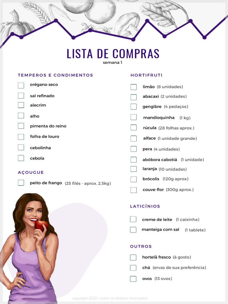Lista de Compras 1 PROTOCOLO DETOX | PDF