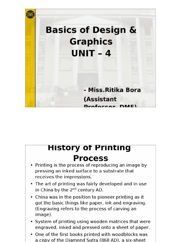4.1 History of Printing Process | PDF