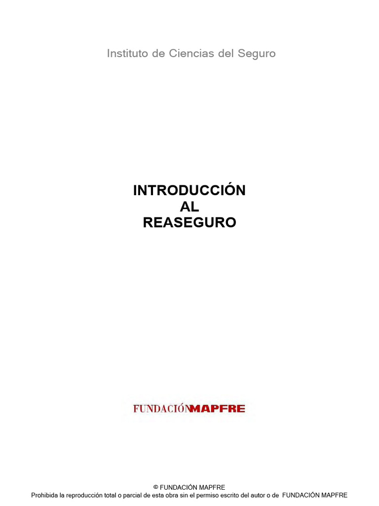 REASEGURO | Descargar gratis PDF | Seguro | Póliza de seguros