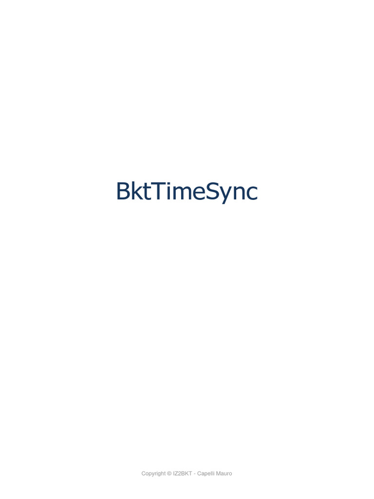 Bkt_TimeSync-EnglishManual | PDF | Global Positioning System | Synchronization