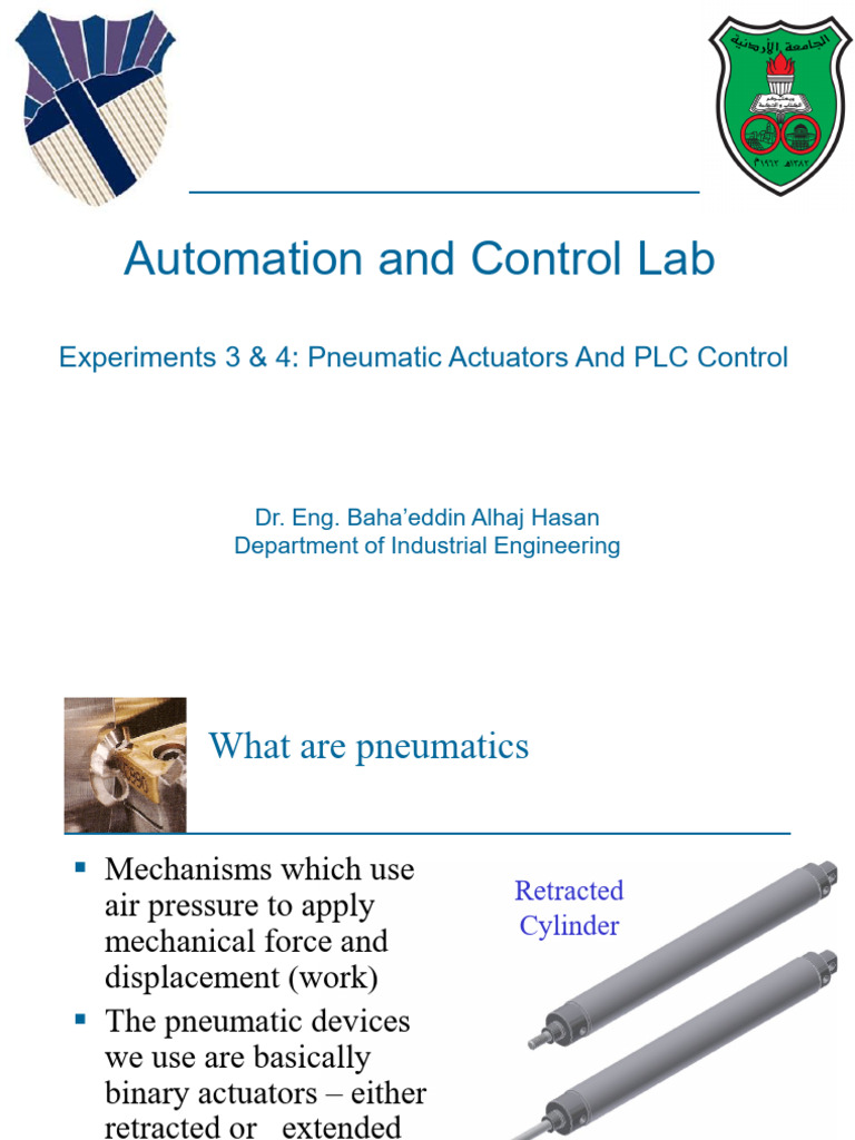 Pneumatic Actuators & PLC Control | PDF | Actuator | Piston