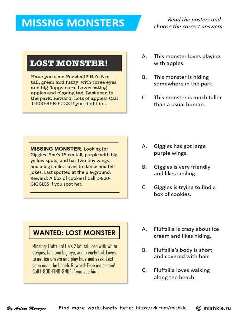 Missing Monsters by Artem Morozov | PDF