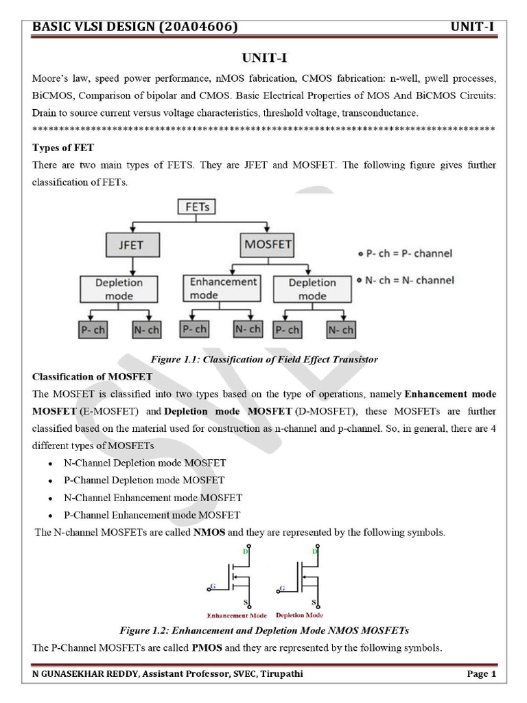 Basic VLSI Design UNIT-I | PDF