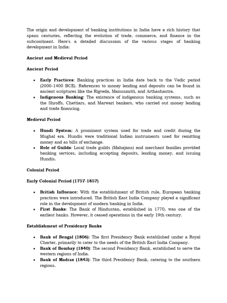 Evolution of Banking Institutions | PDF | Banks | Financial Inclusion