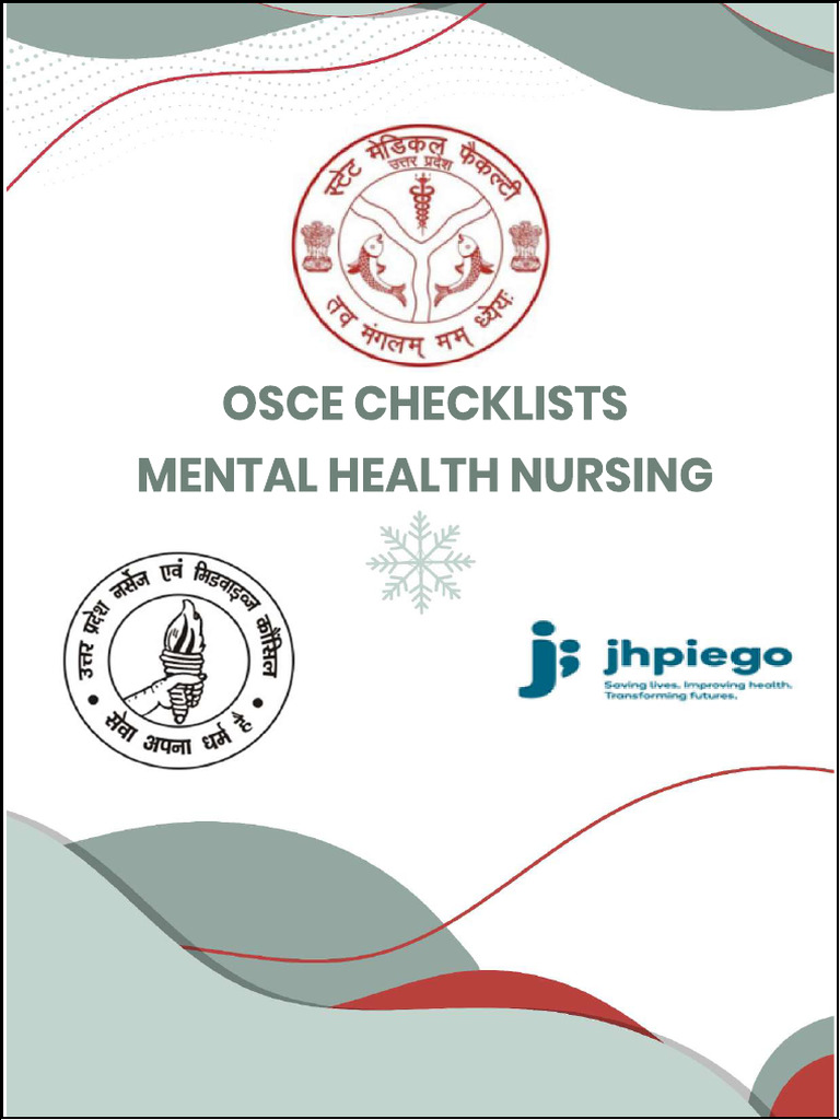 Psychatric OSCE Checklist UPSMF | PDF | Medicine | Health Care