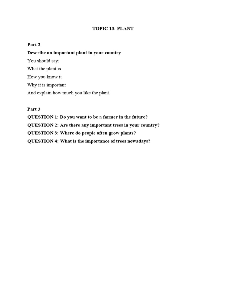 [Speaking] Plants | PDF