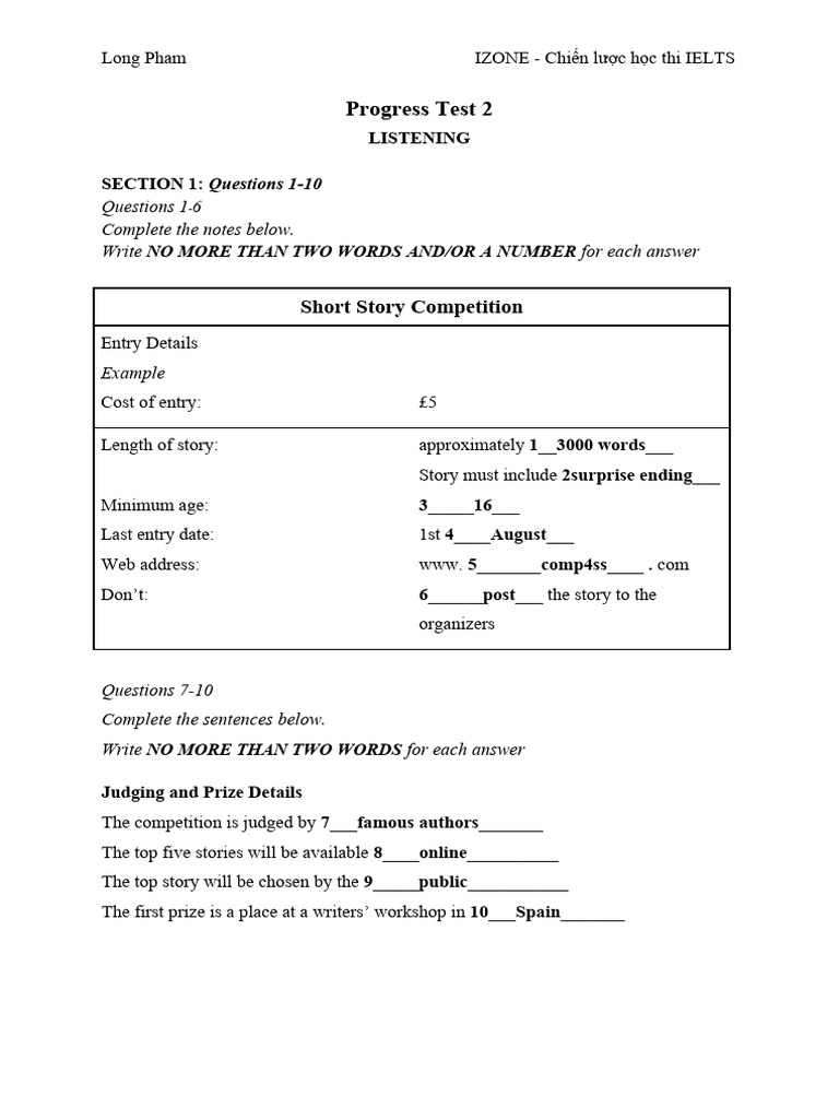 Progress Test 2 | PDF | Taste | Umami