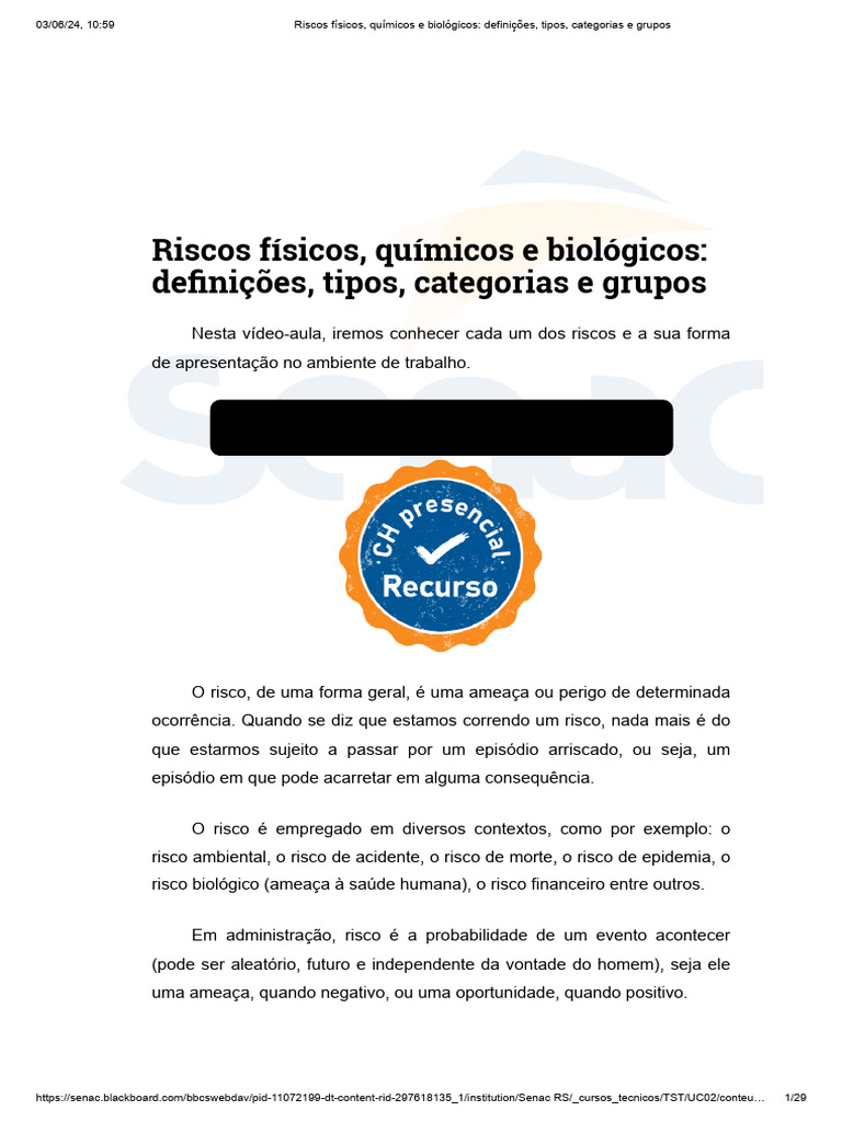 Riscos Físicos, Químicos e Biológicos - Definições, Tipos, Categorias e ...