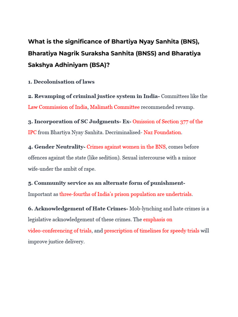 BNS, BNSS | PDF | Crime & Violence | Crimes