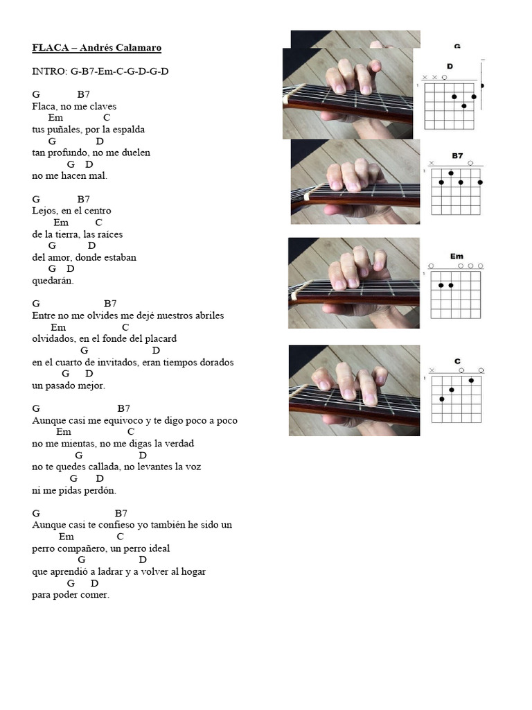 Flaca - Acordes | PDF | Hogar, jardinería y bricolaje