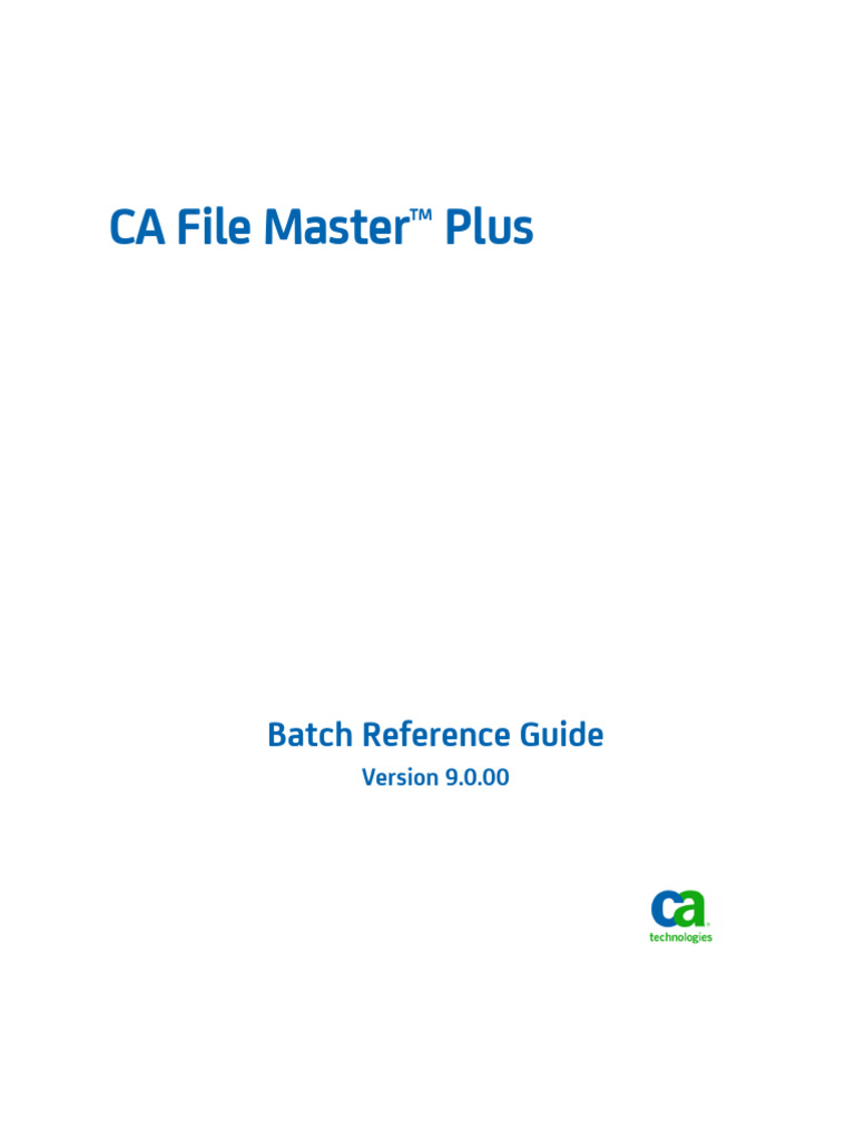 File Master Plus Batch Ref Guide ENU | PDF | Parameter (Computer Programming) | Computer Programming