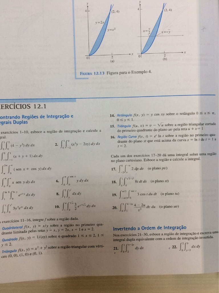 Exercicios Integrais Duplas Thomas 1.1 | PDF