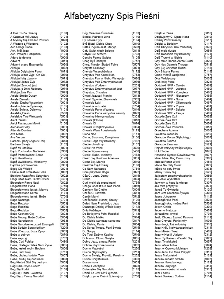 Spis - Alfabetyczny - Siedlecki | PDF