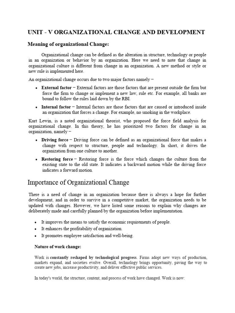 OB UNIT-5 | PDF | Organization Development | Business Economics