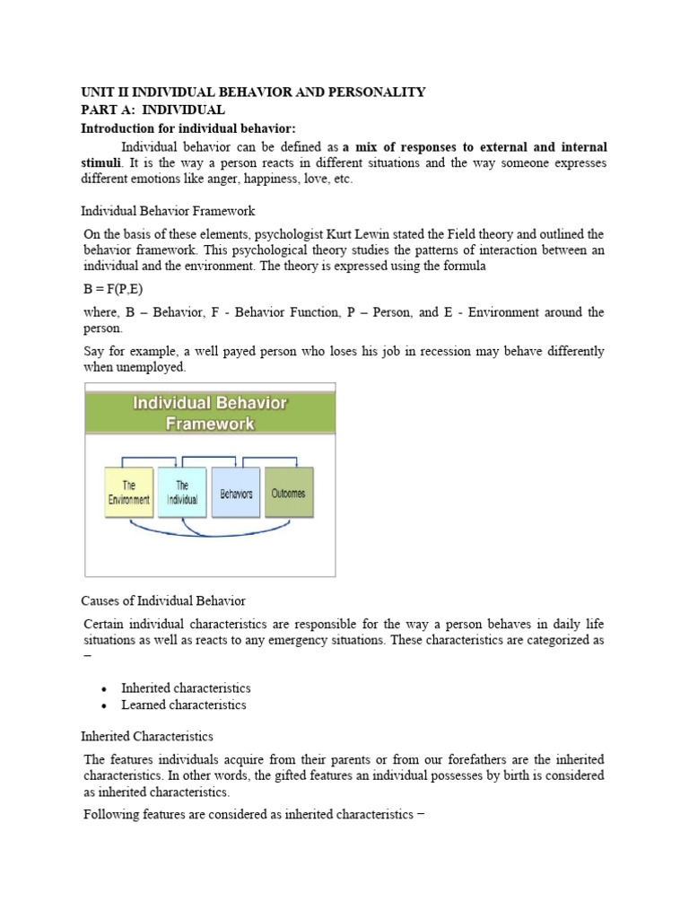Ob Unit-2 | PDF | Attitude (Psychology) | Affect (Psychology)