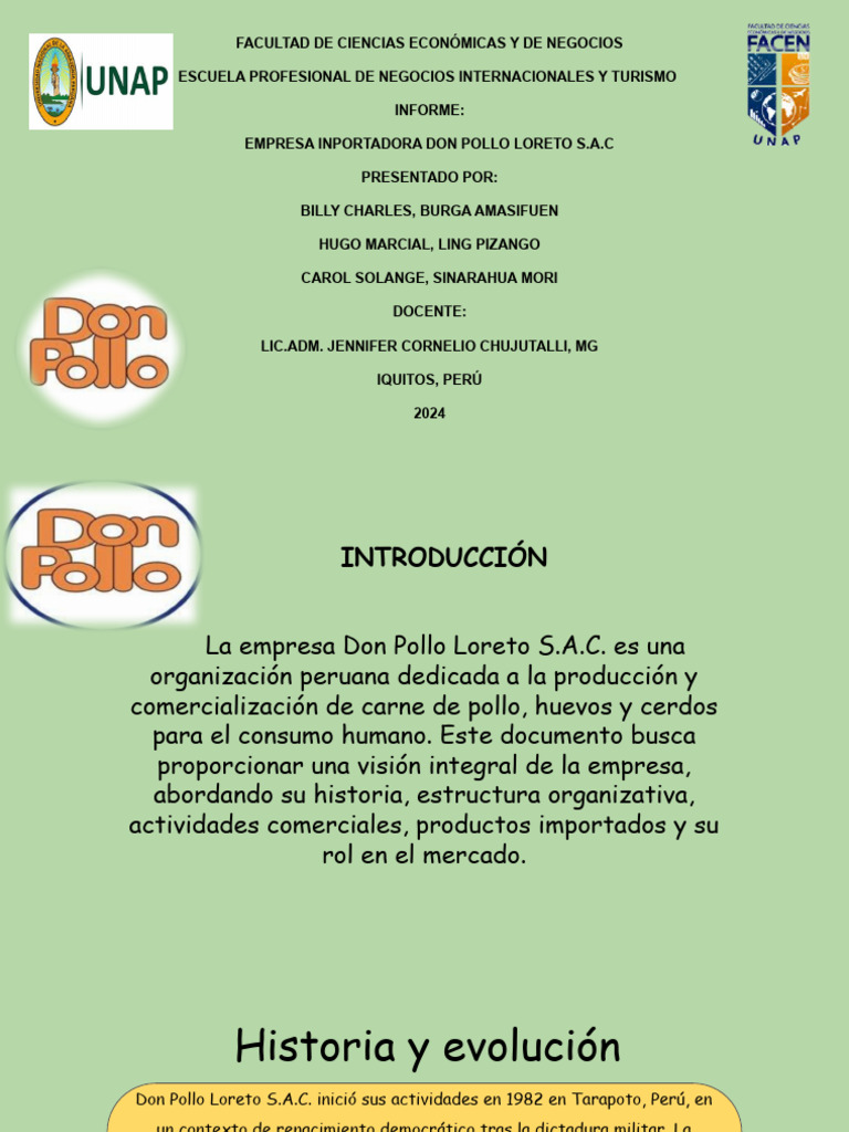 Don Pollo Loreto: Historia y Crecimiento | PDF | Perú | Business