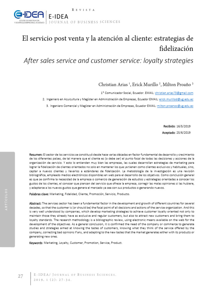 D1-M5-Servicio Posventa y Atencion Al Cliente | PDF | Marketing | Business