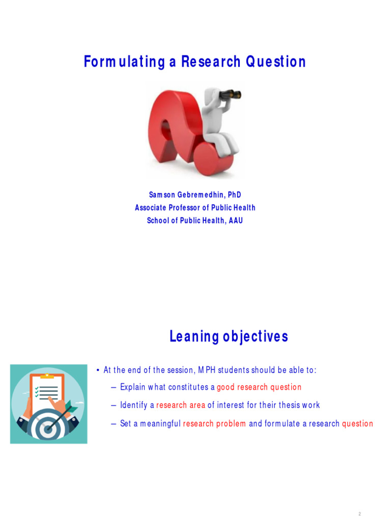 Formulating Effective Research Questions | PDF | Inquiry | Methodology