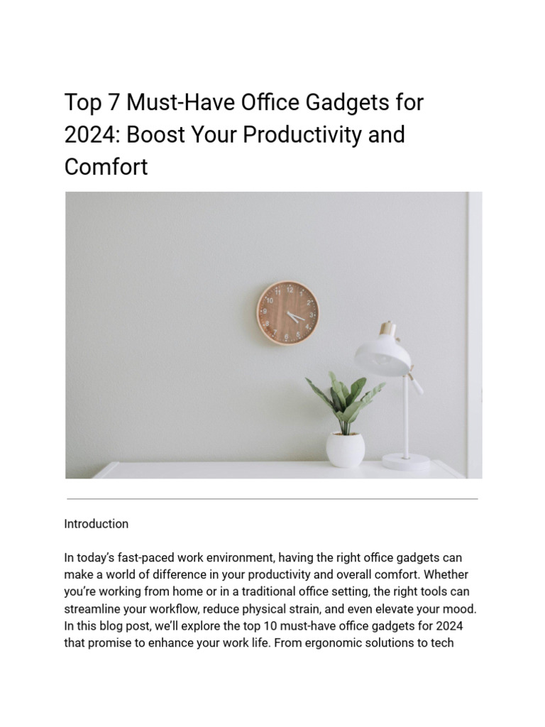 Top 7 Must-Have Office Gadgets For 2024 - Boost Your Productivity and ...