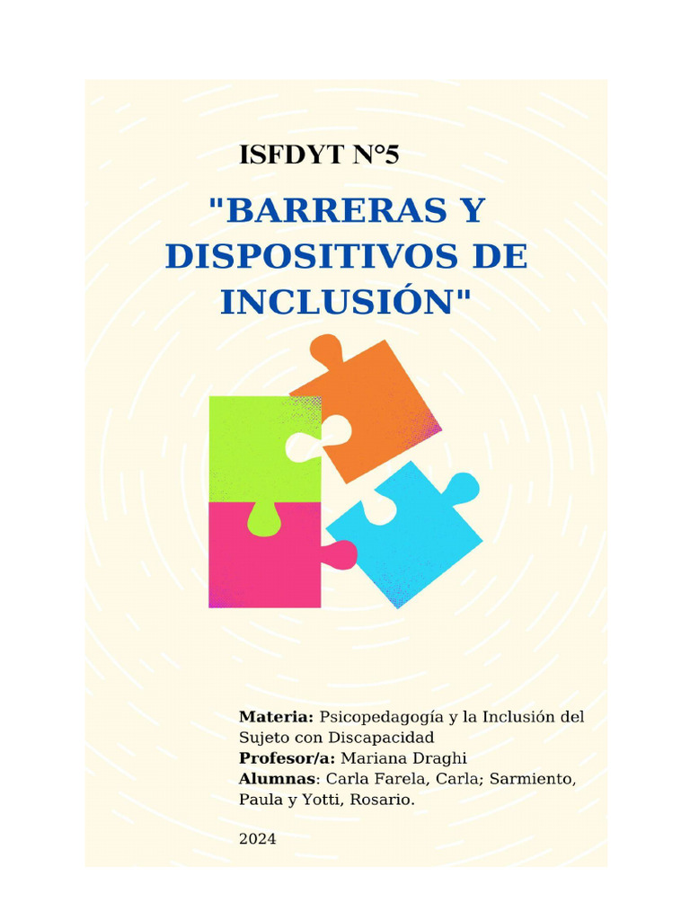 Trabajo de Inclusion | PDF | Inclusión (Educación) | Invalidez