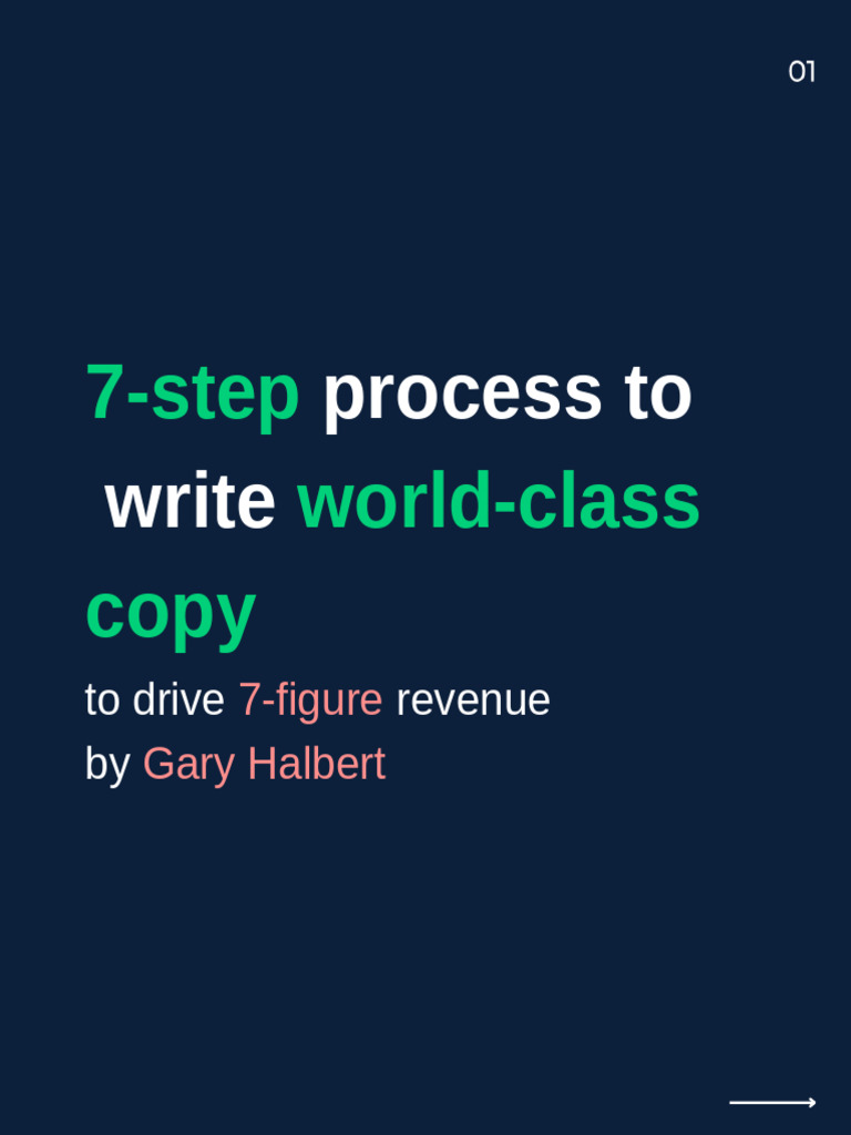 7 Step Process To Write World Class Copy by Gary Halbert 1672109166 ...