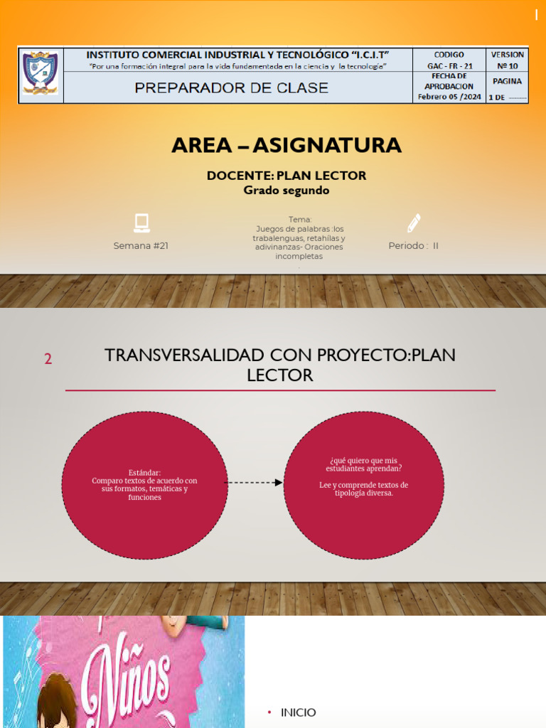 PLAN LECTOR Segundo | PDF | Comunicación humana | Aprendizaje