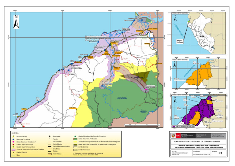 Mapa Turístico de la Región Tumbes | PDF | Turismo