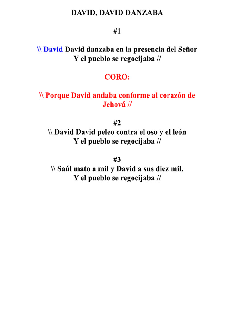 David, David Danzaba | PDF