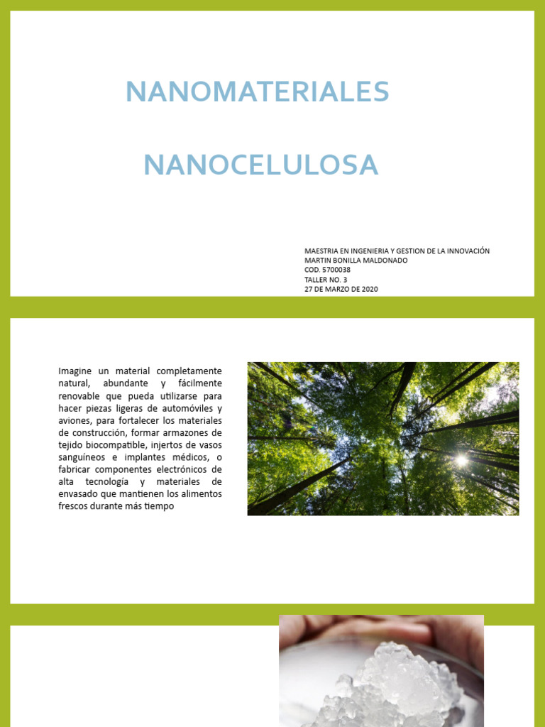 nanocelulosa | PDF | Celulosa | Materiales