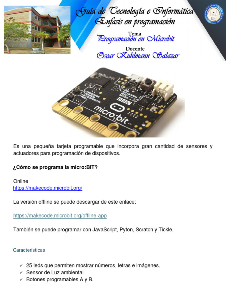 Microbit Guia 1 | PDF | Ciencias de la Computación | Ingeniería Informática