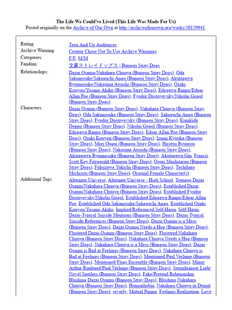 The Life We Couldve | PDF